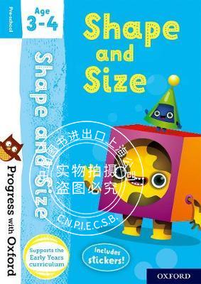 现货 牛津的进步：形状和尺寸 3-4岁 英文原版 PWO:SHAPE/SIZE AGE 3