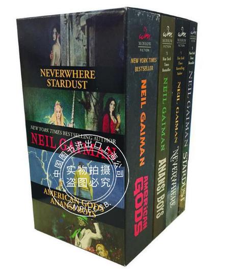 现货 尼尔 盖曼4本套装 英文原版 Neil Gaiman Mass Market Box