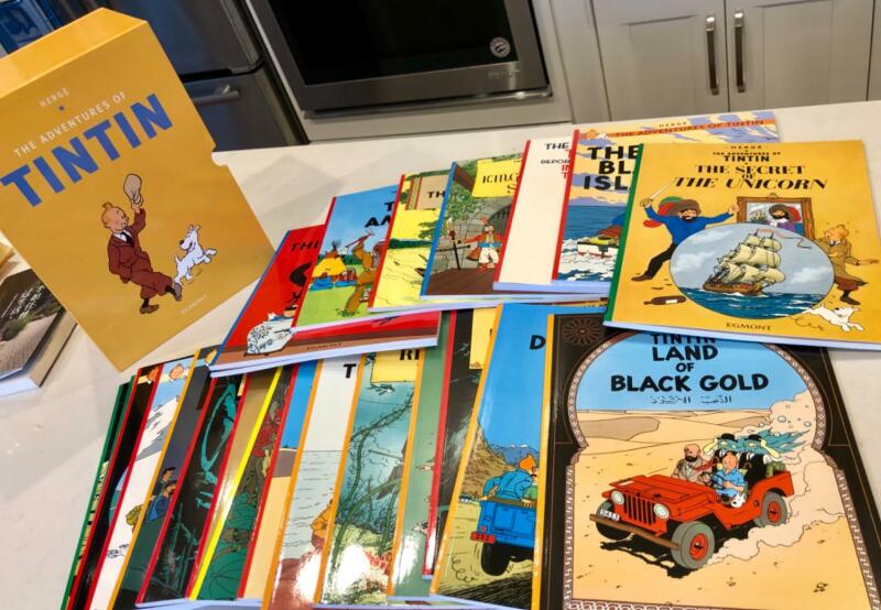 the adventure of tintin 大开本 丁丁历险记英文版儿童漫画 全套盒装