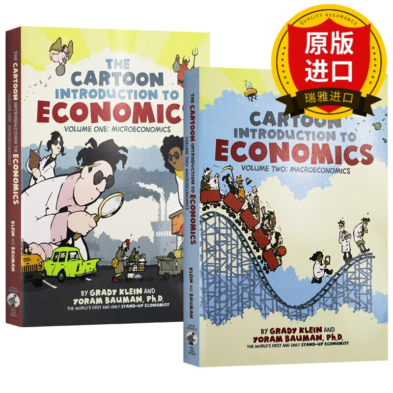 英文原版 看漫画学经济学2册 The Cartoon Introduction to Economics Grady Klein;Yoram Bauman 进口英语书籍