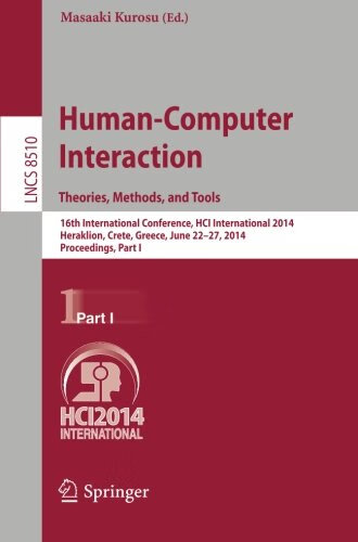 Human-Computer InteractionTheories, Methods, and Tools