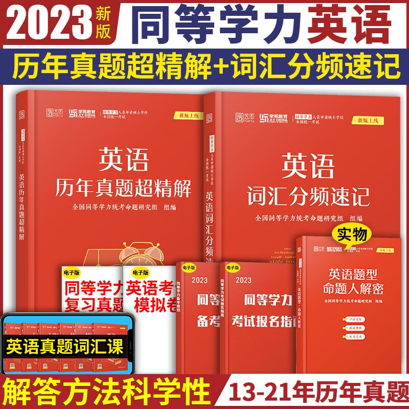 【现货】2023学苑同等学力申硕考试全家桶 英语+经济+工商管理 词汇知识重点精要题库真题全6本 英语词汇+英语真题