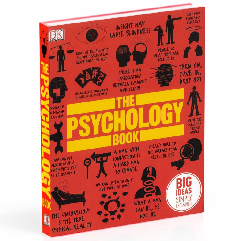 DK心理学百科 英文原版 The Psychology Book 心理学图解百科 英文原版学科科普全彩铜版纸精装 人类的思想 D