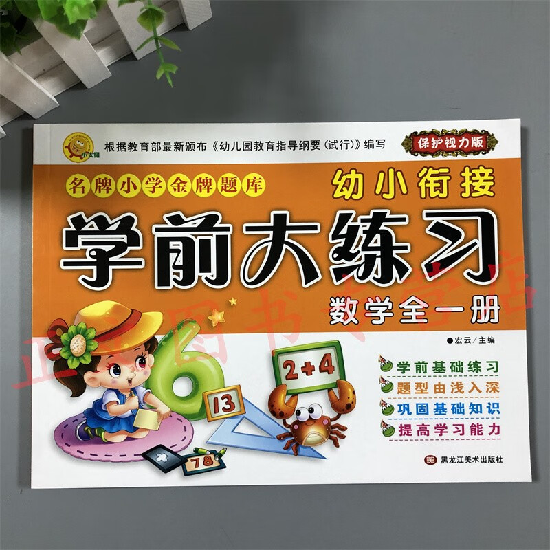 幼小衔接学前大练习数学拼音语言名牌小学金牌题库10/20以内进位退货/不进退位加减法幼儿园大班学前班轻松升小学练习册复习资料【科目可自选】 学前大练习【数学全一册】