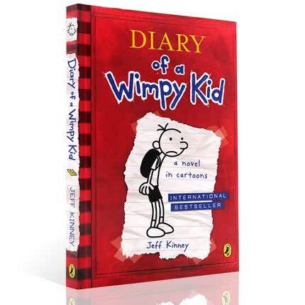 150元8件送音频Diary of a Wimpy Kid #1小屁孩日记英文原版1小鬼册Jeff Kinney儿童一二年级英语书纯英文原 小屁孩日记#1:起始篇(平装送音频)