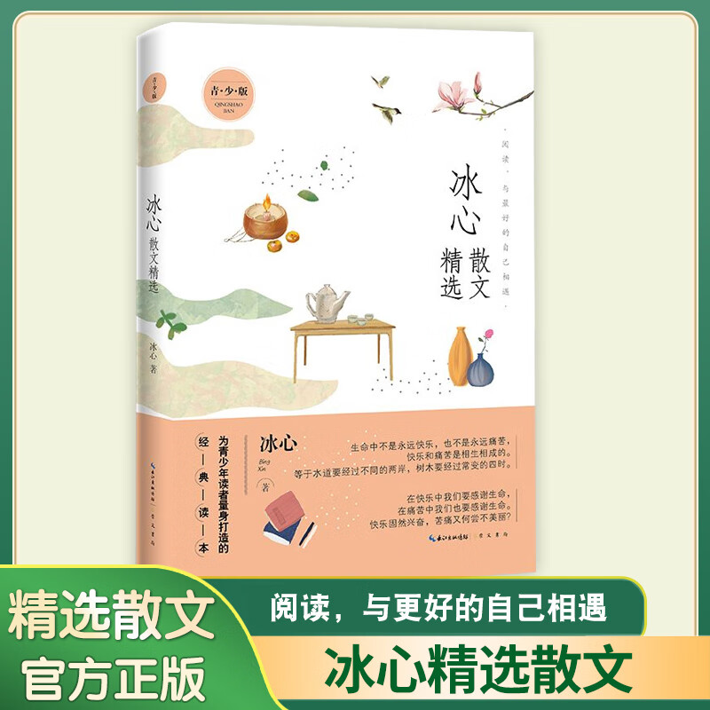 名家散文书籍林清玄琦君散文集精选史铁生冰心冯骥才迟子建宗璞余秋雨汪曾祺叶圣陶丁立梅朱自清季羡林毕淑敏 冰心精选散文(青少版)