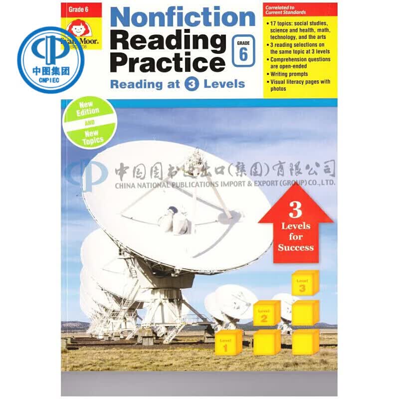 预售 Nonfiction Reading Practice 非虚构阅读强化练习册 Grade6（单本）