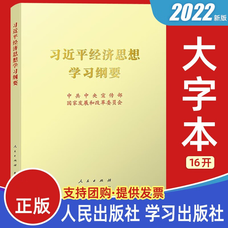 习近平经济思想学习纲要 16开大字本 人民出版社9787010248134