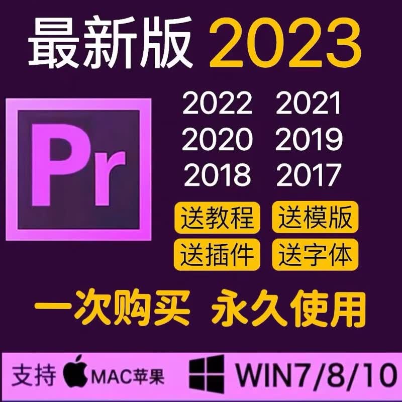 2023新版Pr入门软件插件premiere教程win版安装模板教程全套中文