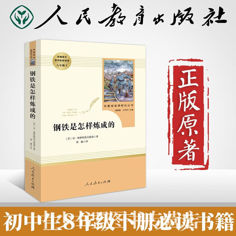 人教版钢铁是怎样炼成的三联书店纪念本傅雷家书八年级下原著无删减完整版初中课外阅读书籍 钢铁是怎样炼成的