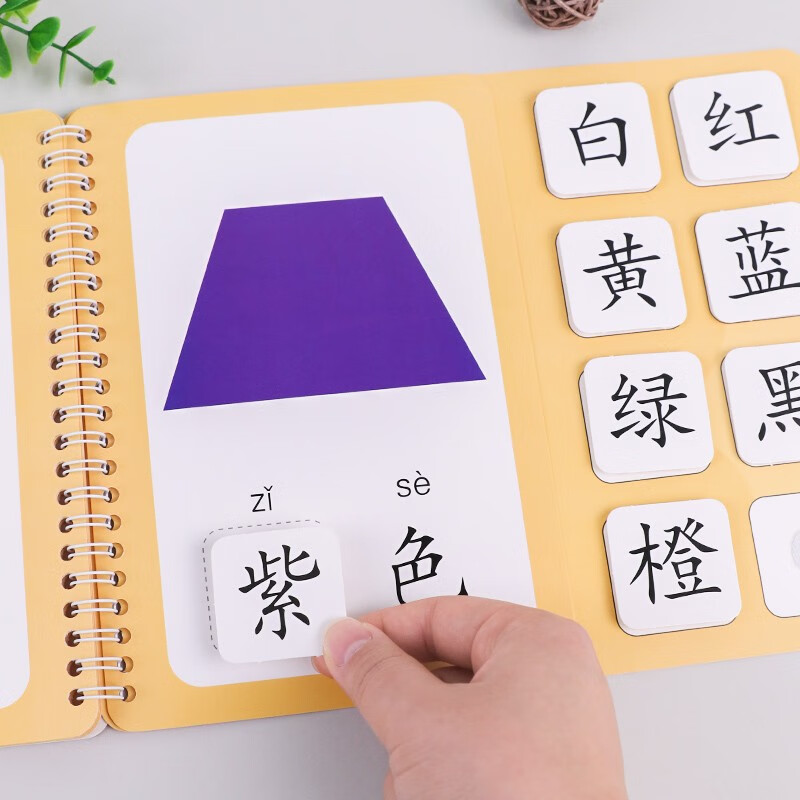 斗半匠识字启蒙游戏书早教书幼儿象形识字书早教宝宝书本启蒙书儿童识字书幼儿认字神器识字卡 认识颜色
