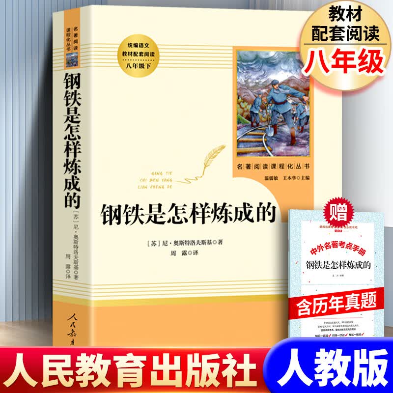 钢铁是怎么样炼成的 奥斯特洛夫斯基 初中生八年级下册原著初中生青少年课外必阅读书原版完整版人民教育出版社 钢铁是怎样炼成的【人教版】