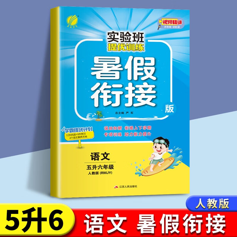 实验班暑假衔接五升六 五年级下册暑假作业语文数学英语人教版北师版苏教版全套春雨教育5年级上下册实验班提优训练暑假衔接 语文·人教版 五年级实验班暑假衔接·彩绘版
