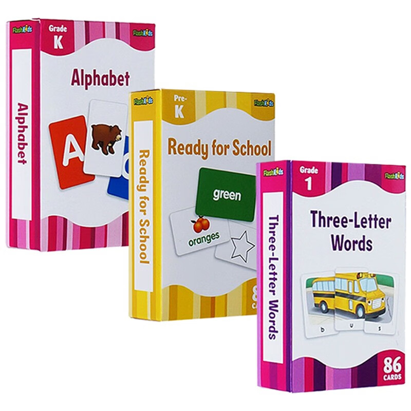 The Complete Book of Sight Words配套字卡闪卡3盒Flash Kids