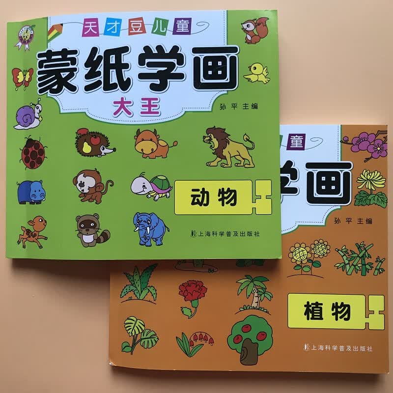 儿童蒙纸学画画绘本简笔画大全三岁3-6幼儿园涂色本宝宝描印画本水果蔬菜动物学画入门套装幼儿绘画启蒙减压书4-5-7岁画本涂色本临描摹学画画本小孩手绘填色画交通工具中班大班学前班教材蒙图画册阶梯描线画