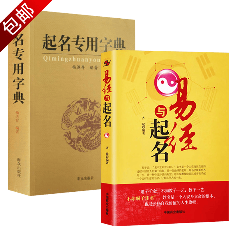 起名字的书中国人给宝宝起名有学问技巧周易大师姓名学易经与起名专用字典全书起名实用大全书籍 2册 易经与起名+起名专用字典 定价96