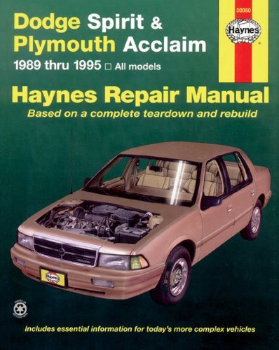 Dodge Spirit & Plymouth Acclaim (1989-1995) Haynes Repair Manual (USA)