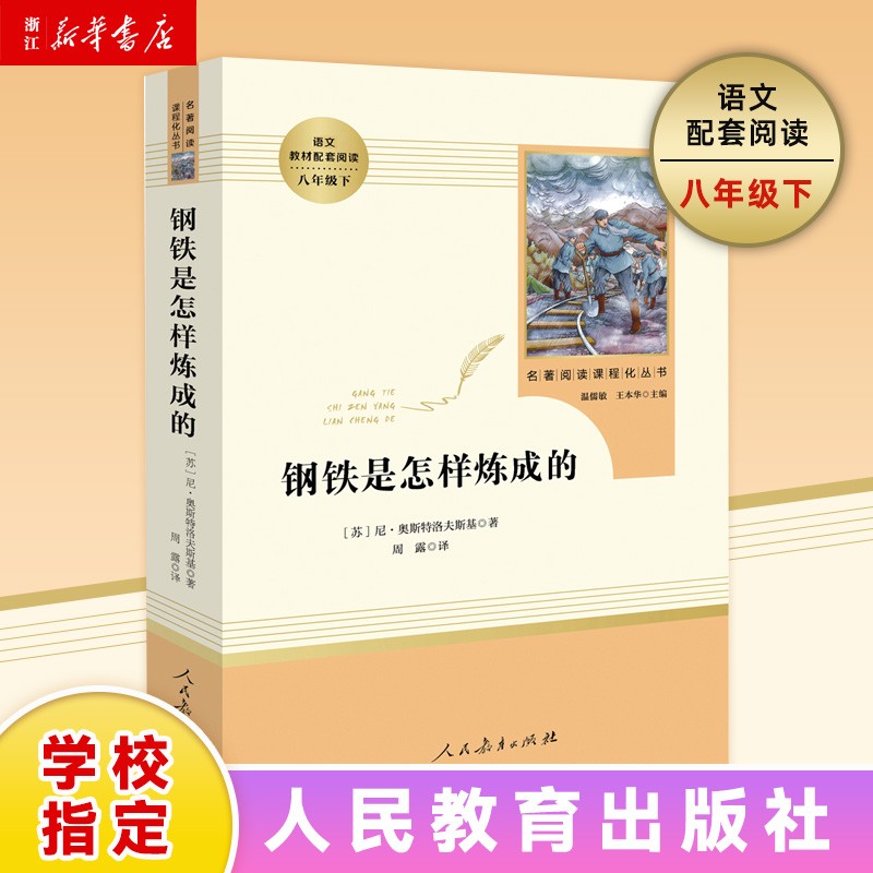 钢铁是怎样炼成的 八年级下册 人教版名著阅读课程化丛书 8年级学校推荐阅读书目
