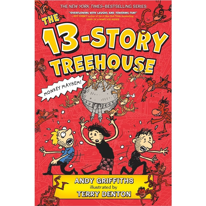 现货 13层树屋故事 英文原版 The 13-Story Treehouse: Monkey Mayhem! 小屁孩树屋历险记 疯狂树屋历险记 初