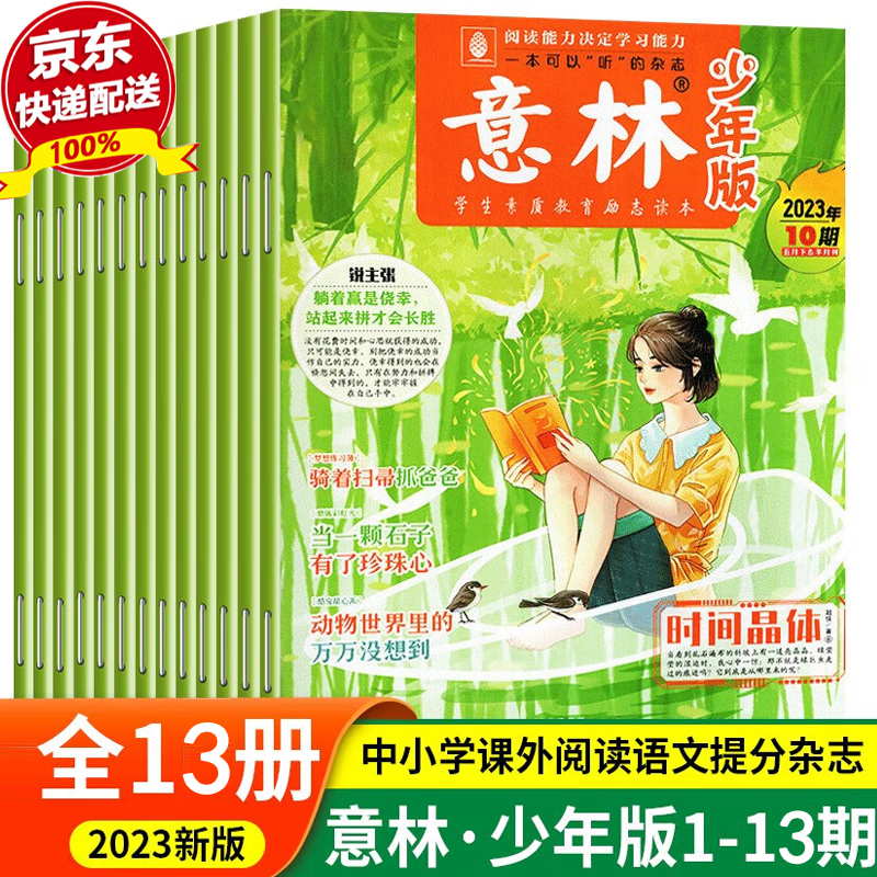 【次日达 京东配送】意林18周年纪念书ABCD全套4册 意林小国学 实用文摘15周年中小学版初高中生作文素材课外阅读文学热点文章课外书 青少年励志阅读积累写作素材提升 意林少年版全13册