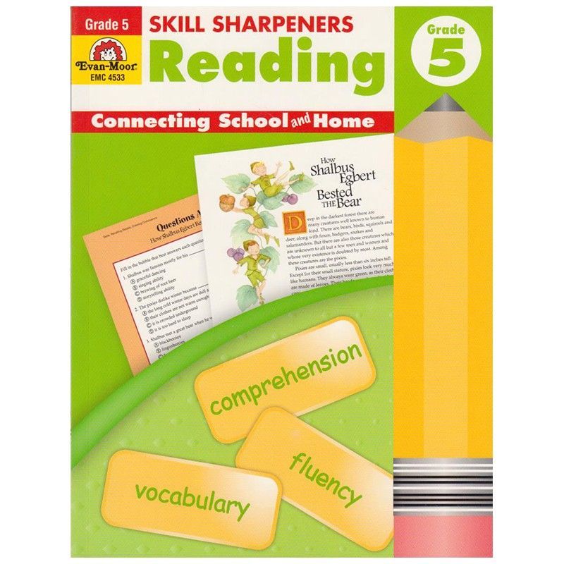 Evan-Moor Skill Sharpeners Grade 5 美国加州技能铅笔刀小学五年级练 技能铅笔刀 阅读
