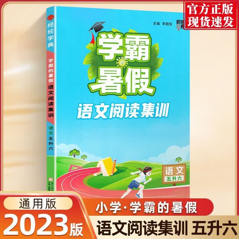 学霸暑假一升二升三升四升五升六年级语文数学预科班升学作业本衔接集训小学假期训练同步练习册作业本 5升6年级 语文阅读集训