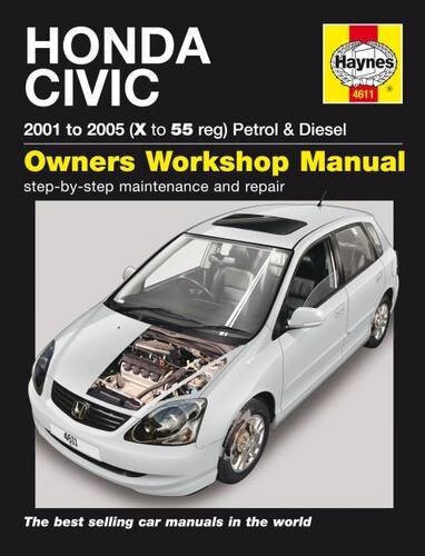 Honda Civic Petrol & Diesel (01 - 05) Haynes Repair Manual