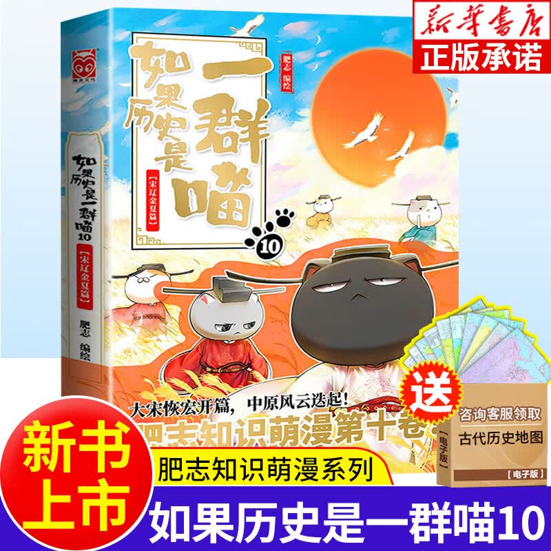 如果历史是一群喵12 元末明初卷 第12册全套 肥志百科中国历史漫画书 假如历史是一群喵全集1234567891011册十二卷 历史喵10宋辽金夏篇