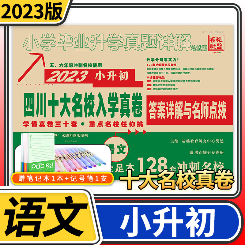 2023四川十大名校入学真卷语文 小升初模拟试卷小学毕业升学真题详解重点名校招生真卷考进成外实外嘉祥历年真题试卷详解总复习