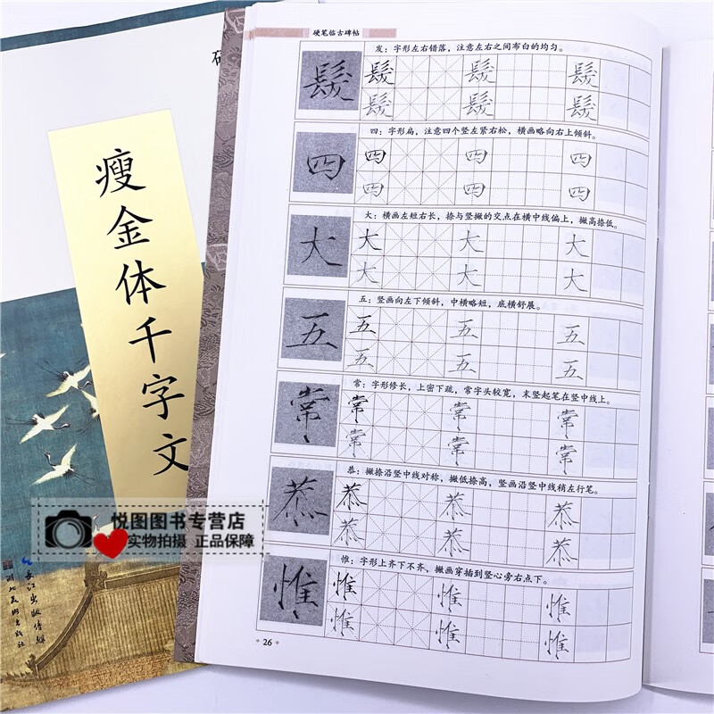 墨点瘦金体字帖宋徽宗临古碑帖千字文硬笔书法字帖女生字体漂亮古风初学者练字大学生入门赵佶瘦金体钢笔字帖