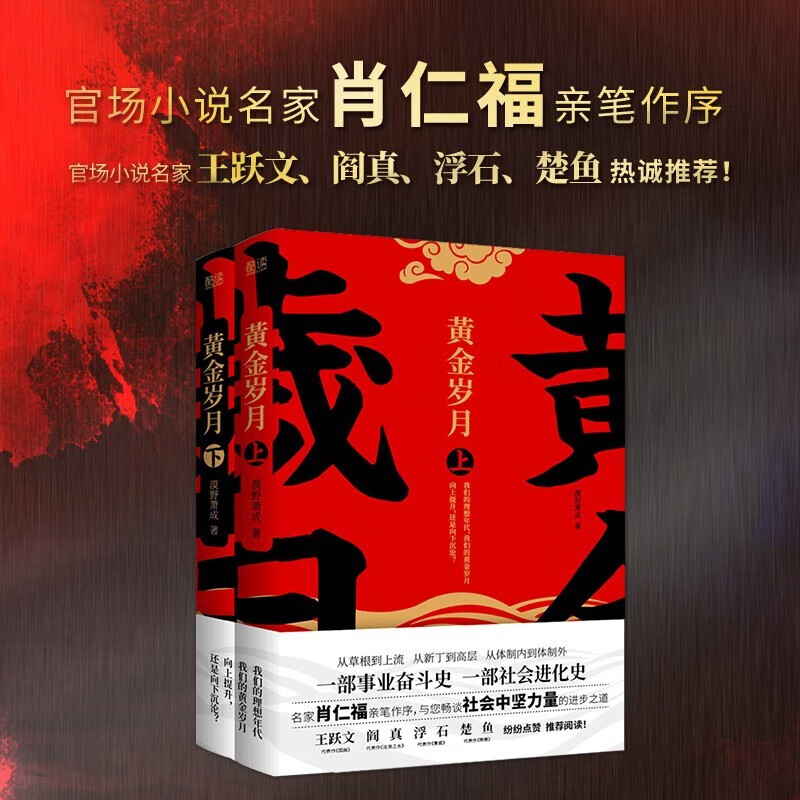 黄金岁月 上下册 反腐小说 官场小说名家肖仁福亲笔作序， 与读者畅谈社会中坚力量的进步之道 图书