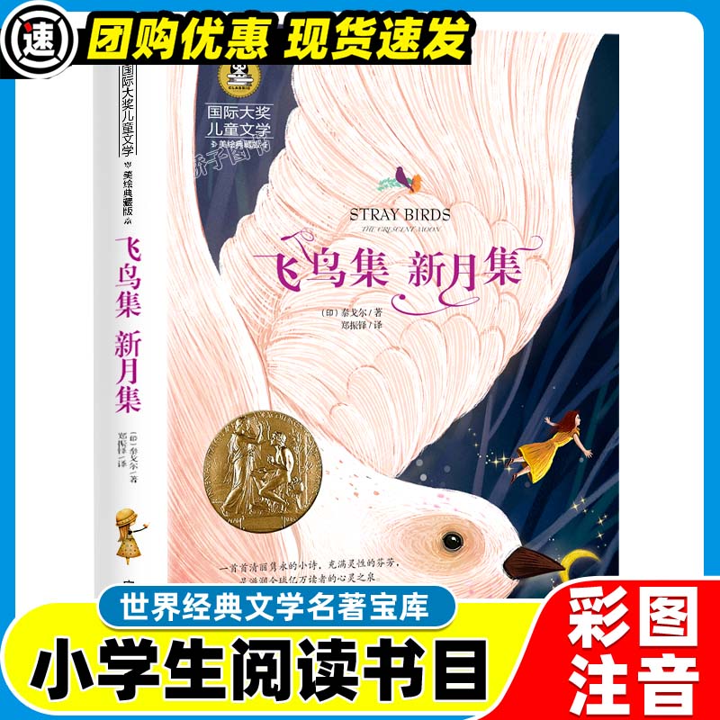 3本21元】会飞的教室原著小学生三四五六年级推荐阅读课外书经典书目 国际大奖儿童文学畅销故事书美绘典 飞鸟集 新月集