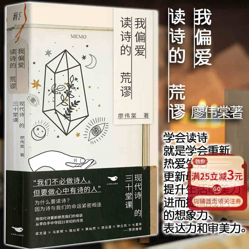 我偏爱读诗的荒谬(现代诗的三十堂课) 一页丛书 廖伟棠著 现实如何爱 诗就在那之上爱 现代诗经典之作 国内外现代诗精选集 文学
