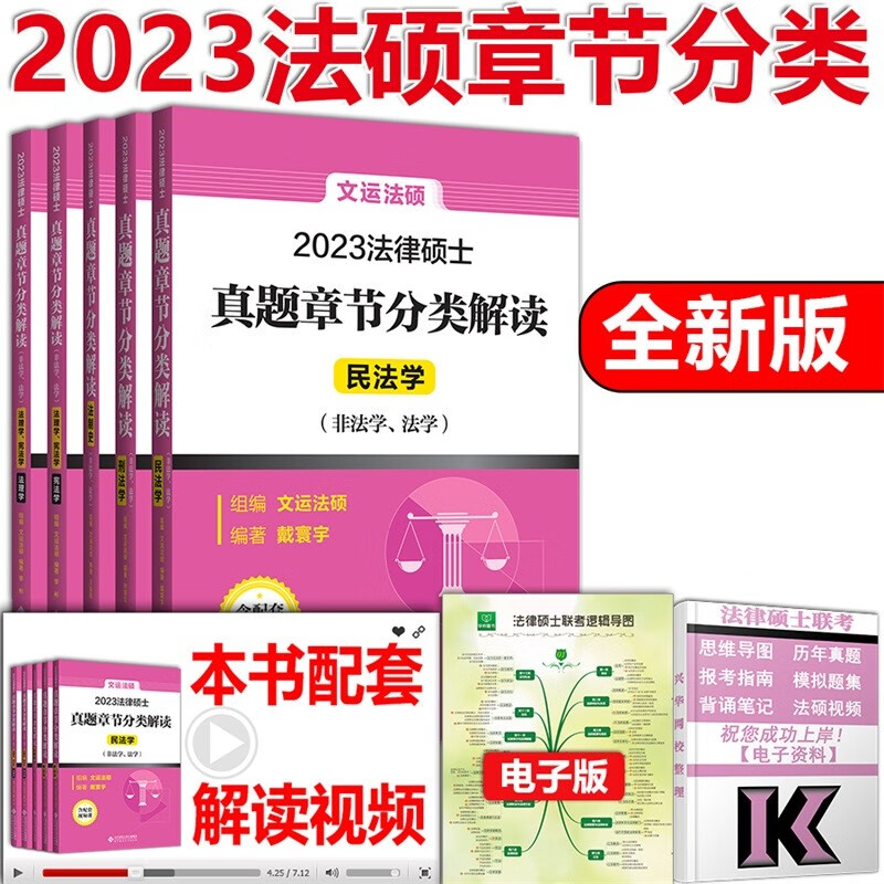 2023文运法硕 高教版 2023法律硕士联考（非法学、法学）法硕联考 法硕2023 考研法硕 法律类考研 高等教育出版社 2023法硕 真题章节分类解读