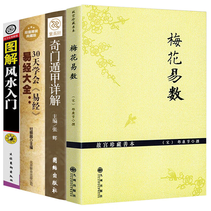 【套装4册】易经大全30天学会易经+图解风水入门+梅花易数+奇门遁甲详解遁甲奇门书籍 甲奇门书籍