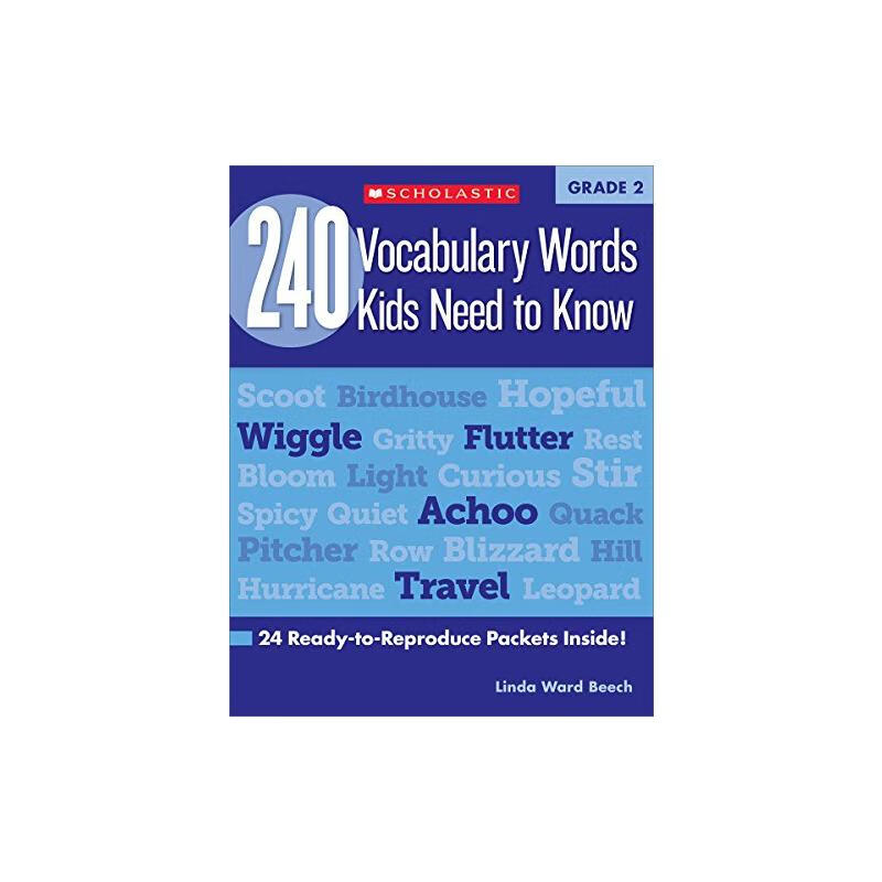 240 Vocabulary Words Kids Need to Know: —二年级孩子需要知道的240个单词