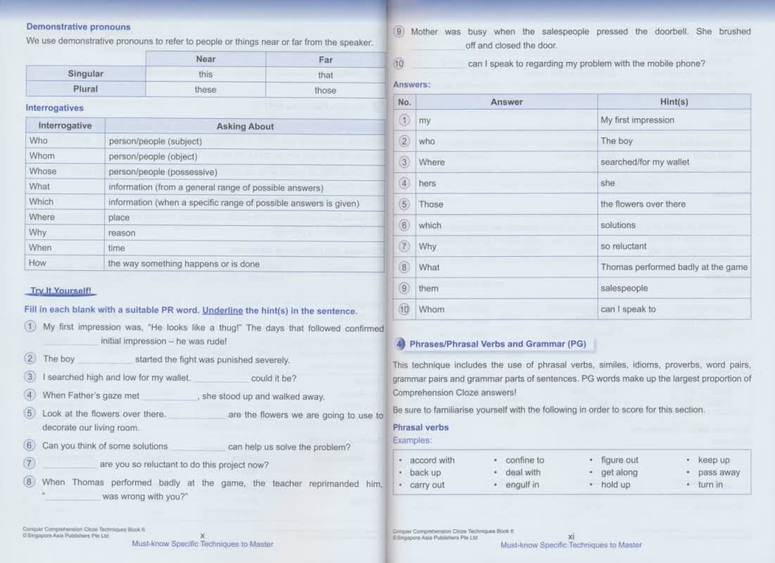 SAP Conquer Comprehension Cloze Techniques Book 6