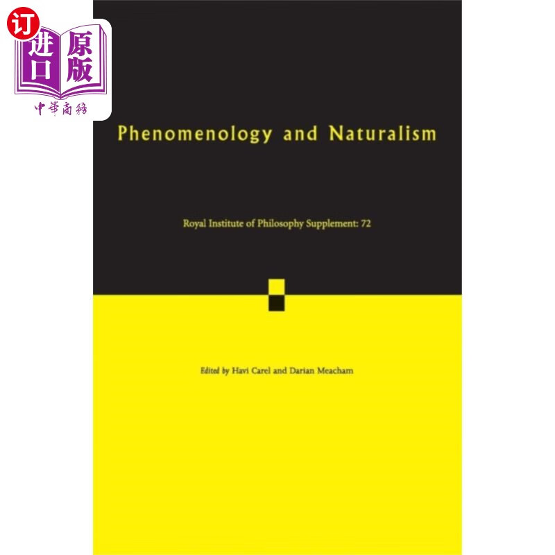 海外直订Phenomenology and Naturalism 现象学与自然主义