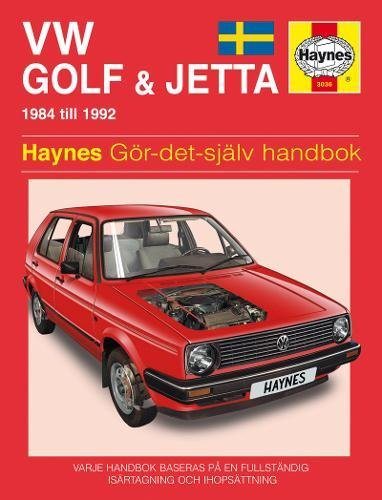VW Golf and Jetta II (1984 - 1992) Haynes Repair Manual (svenske utgava)