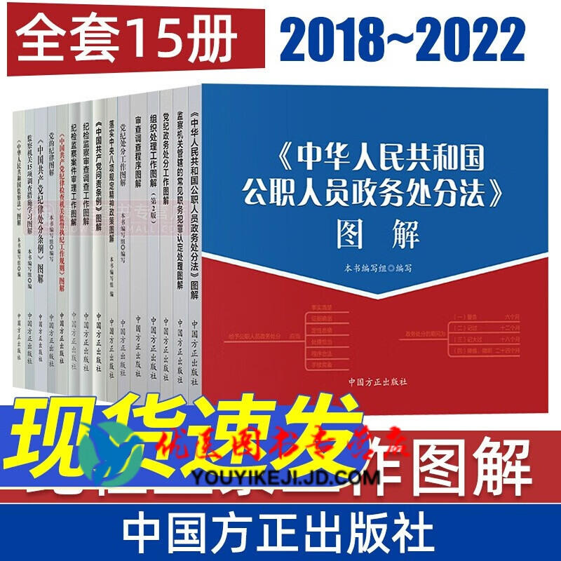 全套15册纪检监察工作图解 方正出版社 中国共产党问责条例审查调查程序党的巡视纪律处分法检