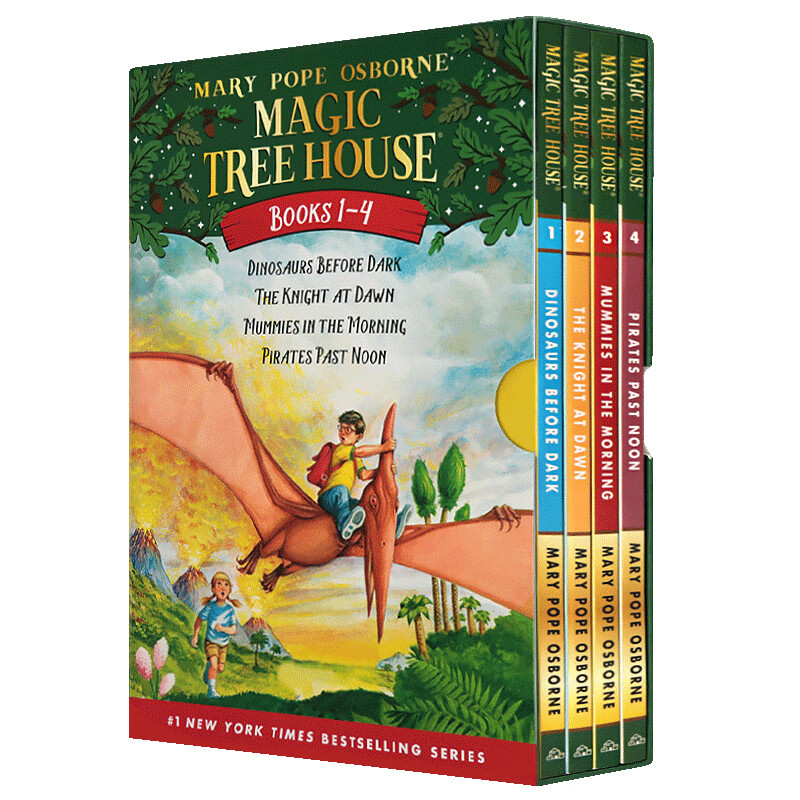 The Magic Tree House 1-4 神奇树屋英语原版英文小说桥梁书课外有声读物TreeHouse 现货全套 7-10岁儿童少儿英语