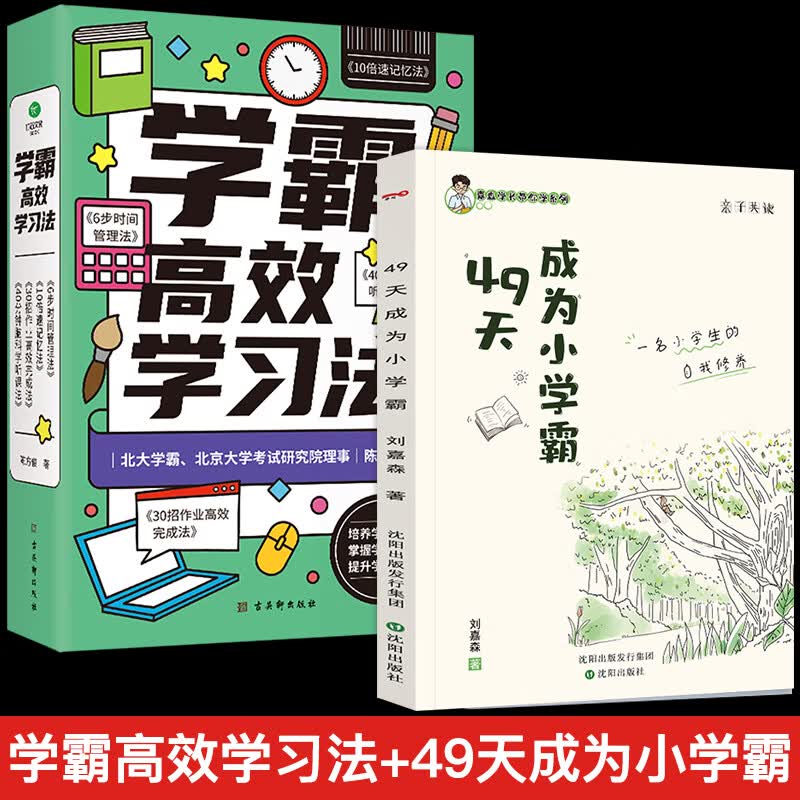 高效学习法全套4册小学二三四五六年级阅读课外书必读高效学习宝典提升学习能力和效率艾宾浩斯复习计划表 学 【4＋1.册】高效学习法＋49天成为小学霸 小学通用