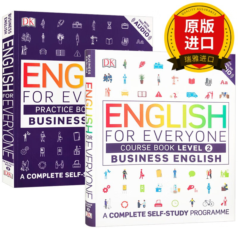 英文原版 DK人人学英语:商务英语2教材+练习册 English for Everyone Business English Level 2 Course/Practice Book进口英语书籍