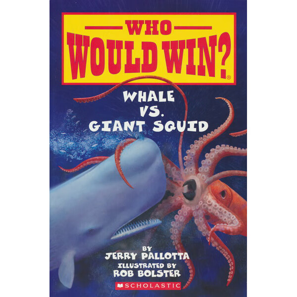 79元4册 Who Would Win 猜猜谁会赢动物大比拼Scholasitc学乐英文原版绘本小学少儿英语科普读物howitwor Whale vs Giant Squid 鲸鱼vs