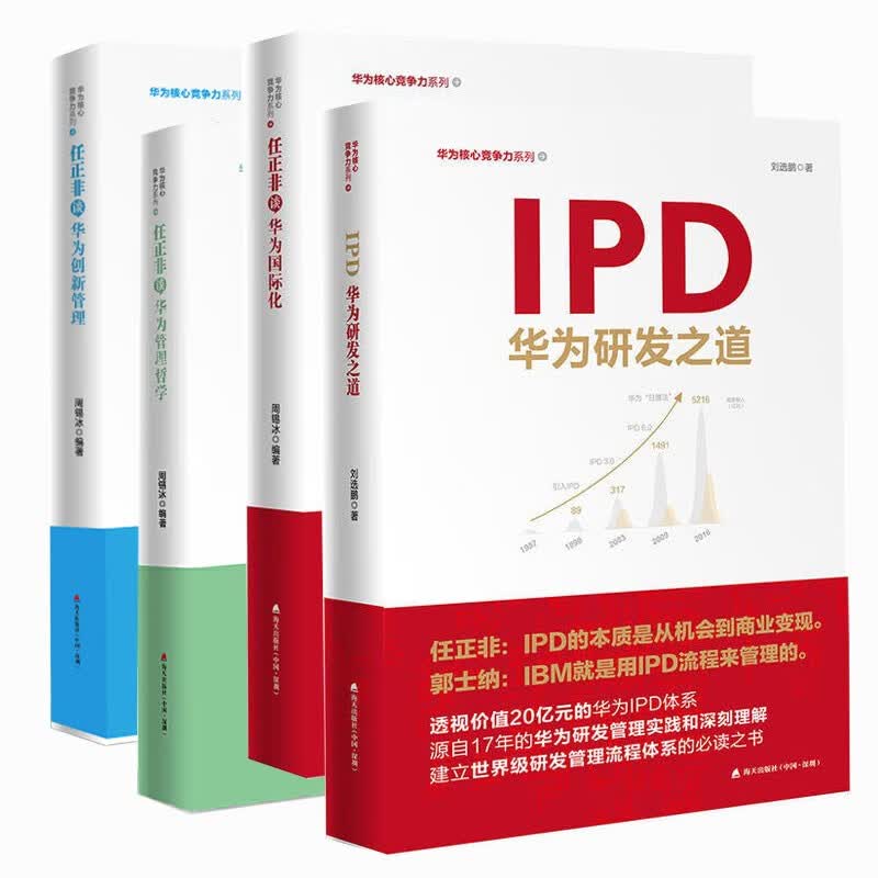 【4册】华为核心竞争力系列：华为研发之道+华为国际化+华为创新管理+华为管理哲学以知识产权为武器攻占170个国家 企业管理与培训类书籍 任正非谈华为创新管理