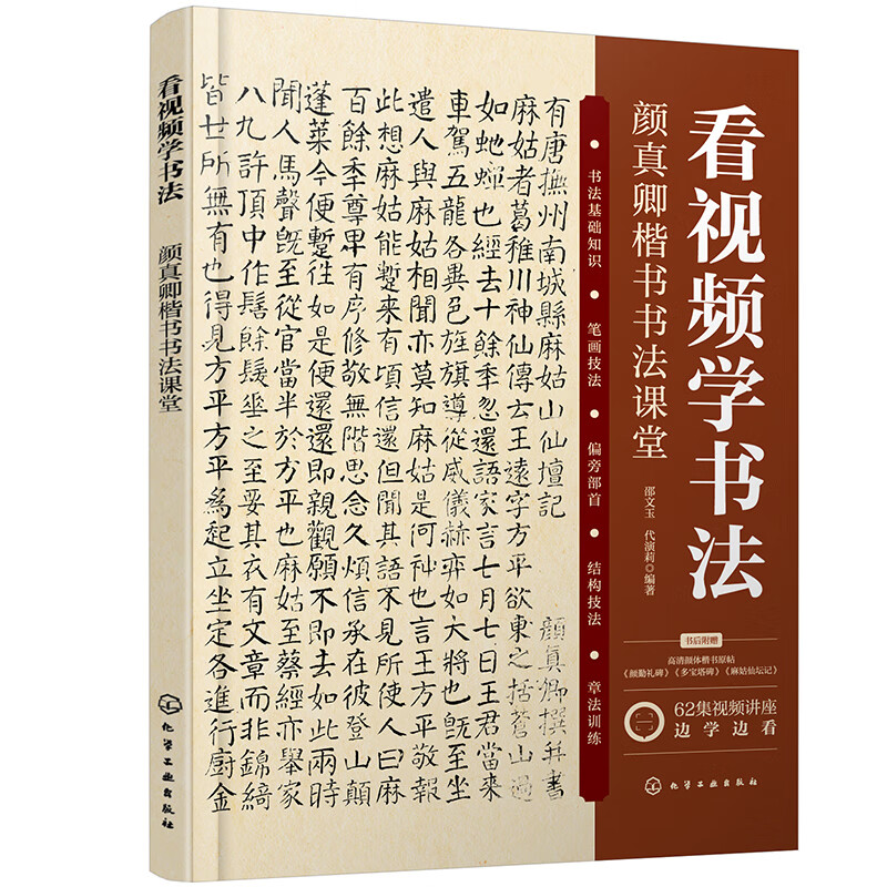 看视频学书法：颜真卿楷书书法课堂（6大专题内容 14个书法技法 62集教学视频）基础知识 笔画结构 偏旁部首 章法训练；颜真卿原帖；临摹范本