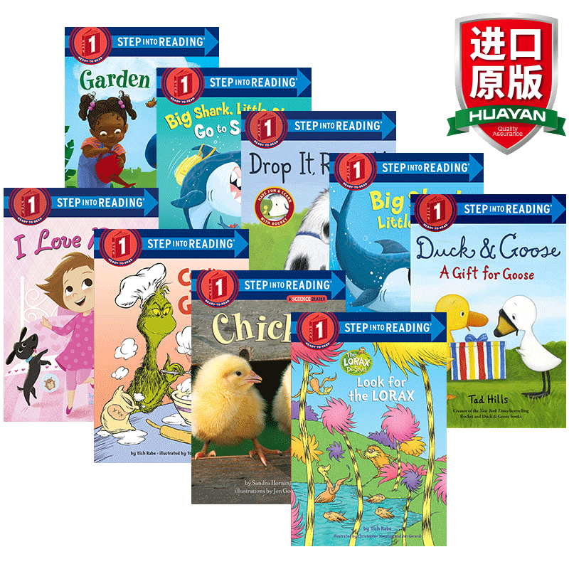 英文原版绘本 美国企鹅兰登经典分级读物兰登英语阶段9册 Step into Reading 1