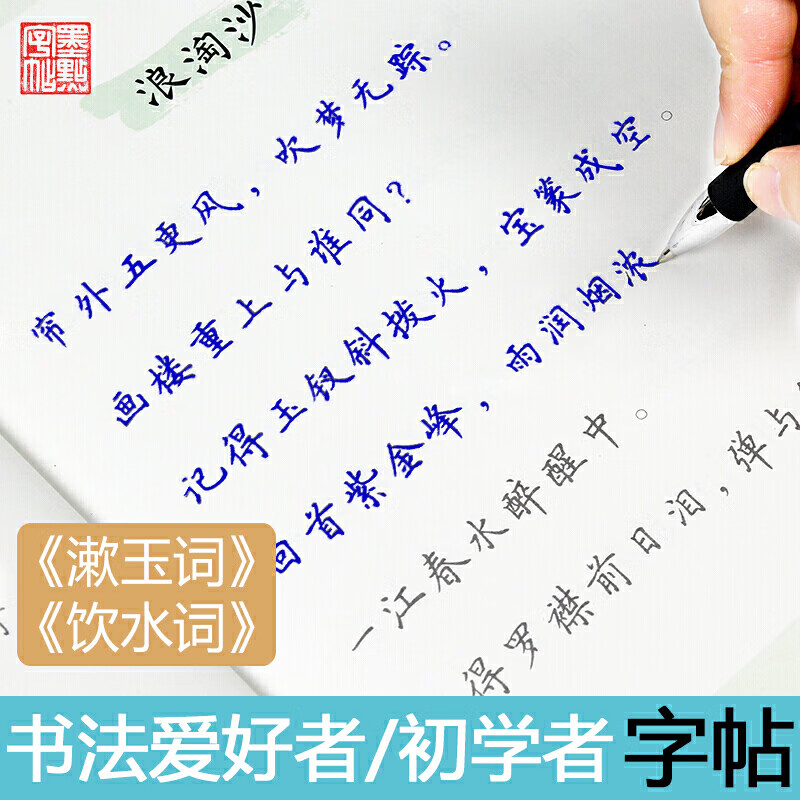 【 书籍】墨点字帖楷书成人练字簪花小楷套装饮水词漱玉词硬
