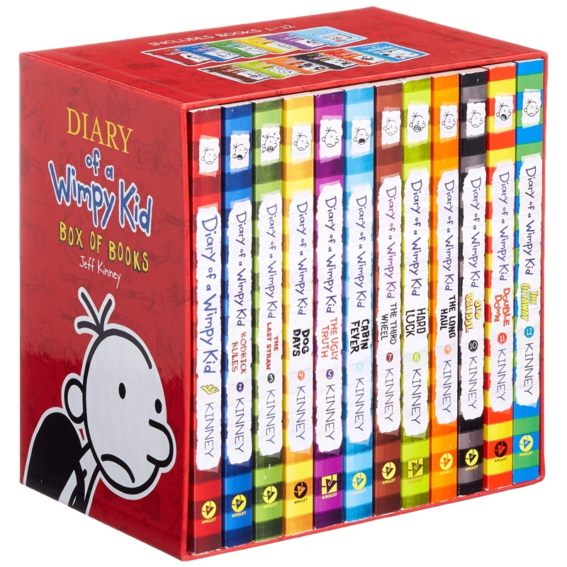 英文原版 小屁孩日记12册美版全套 Diary of a Wimpy Kid Box of Books 1-12套装儿童全英文版中小学生课外英