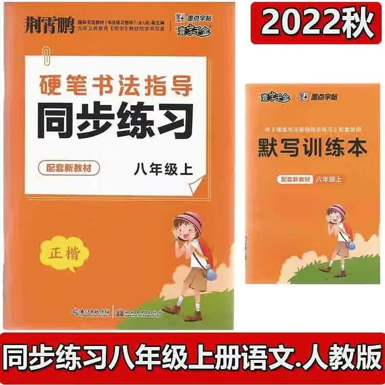 荆霄鹏硬笔书法指导同步练习壹字千金一二三四五六年级上下册人教 八年级上册